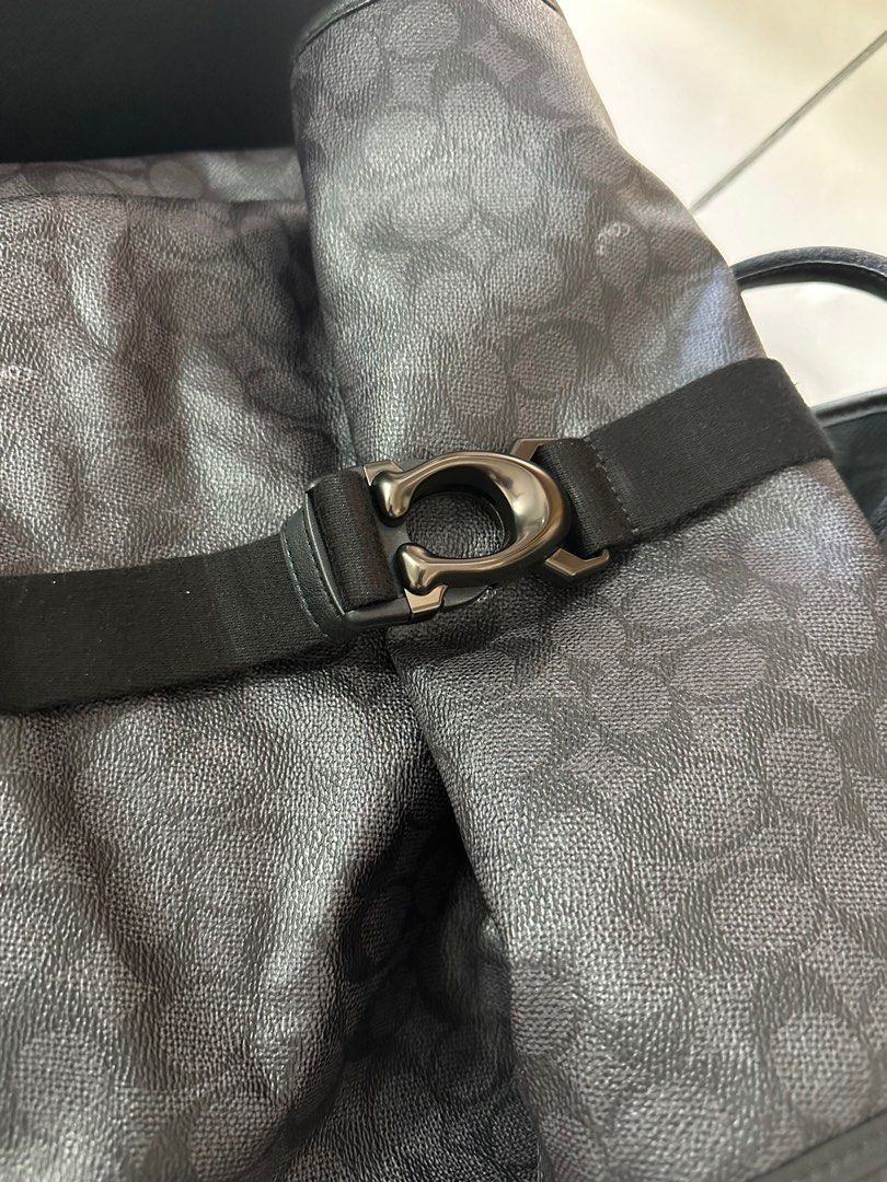 ORIGINAL_ COACH BECK ROLL TOP BACKPACK IN SIGNATURE CANVAS, Luxury, Bags & Wallets on Carousell