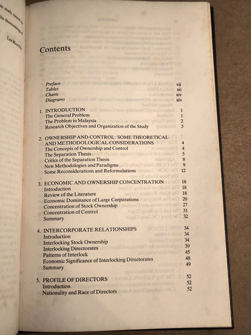 Ownership and control of the one hundred arhest corporation in malaysia book by Lim Mah Hui ...