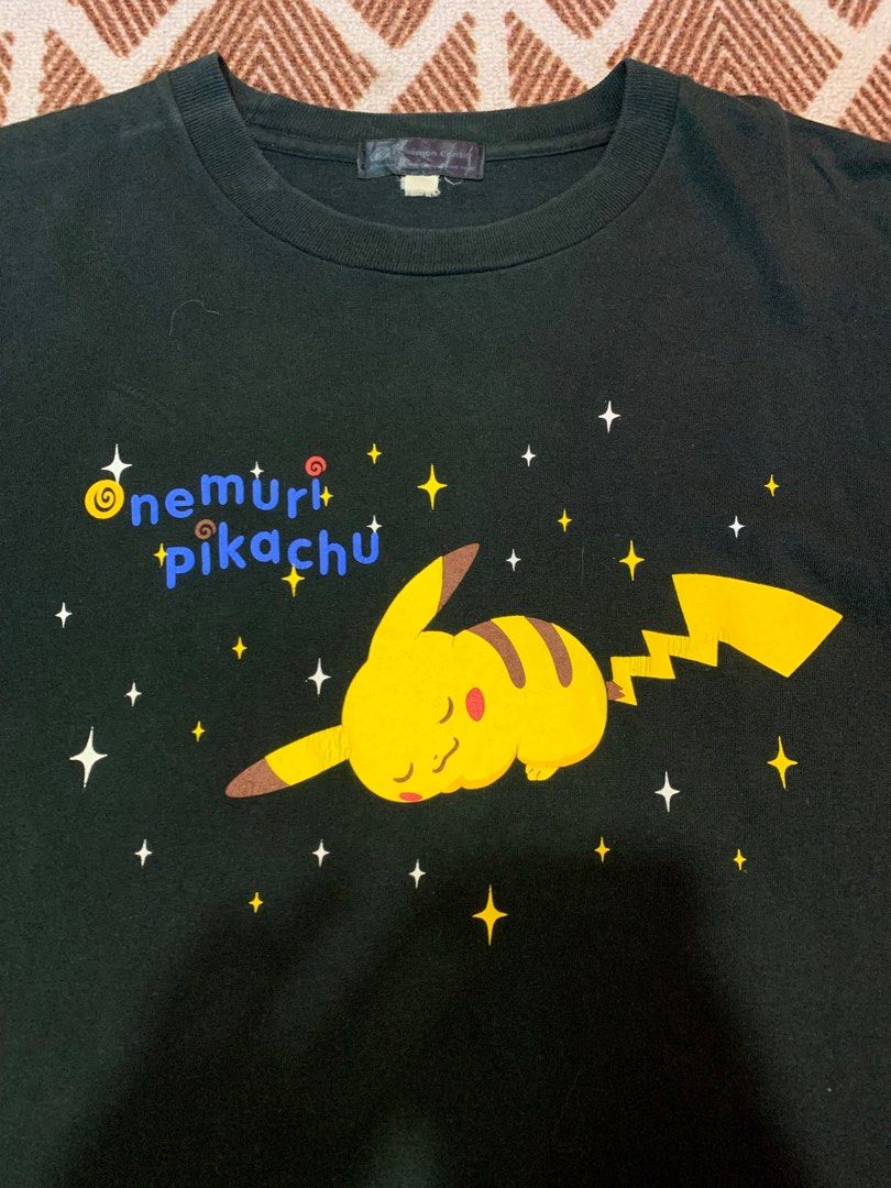 PIKACHU TEE POKEMON CENTER, Fesyen Pria, Pakaian , Atasan di Carousell