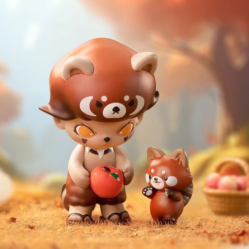 POPMART DIMOO Animal Kingdom - Red Panda with Apple, Hobbies & Toys ...