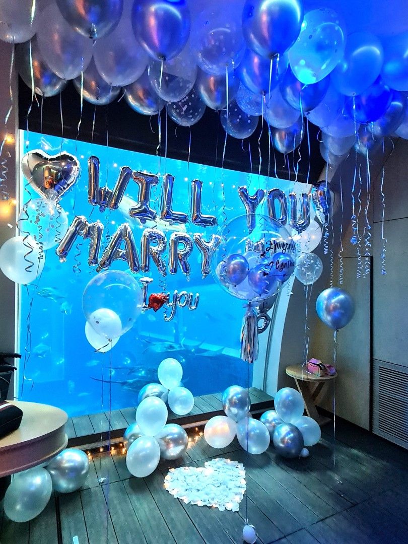 Proposal decorations , helium balloons, birthday decorations, bride to ...
