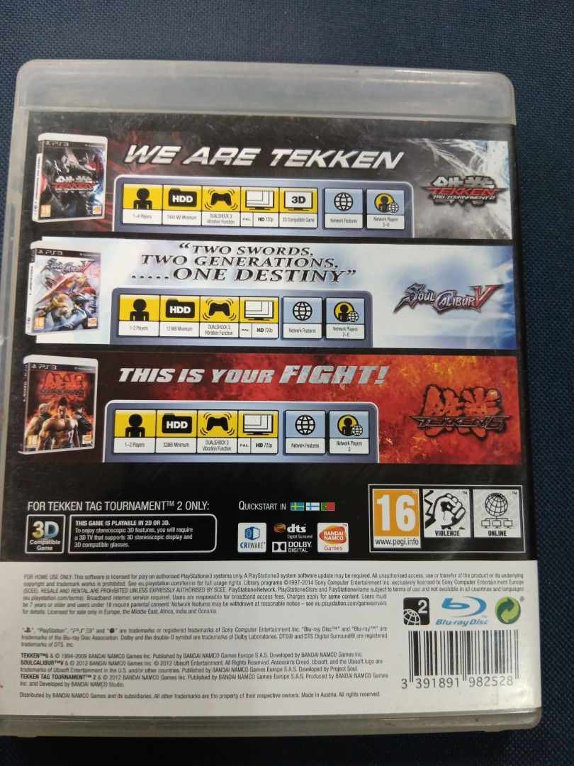 PS3 Fighting Edition Tekken, Tekken 5, Soul Calibur 5, Video Gaming ...