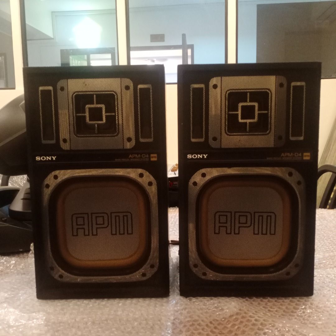 Rare Vintage Sony Bass Reflex Speakers System Model APM-D4, Audio ...