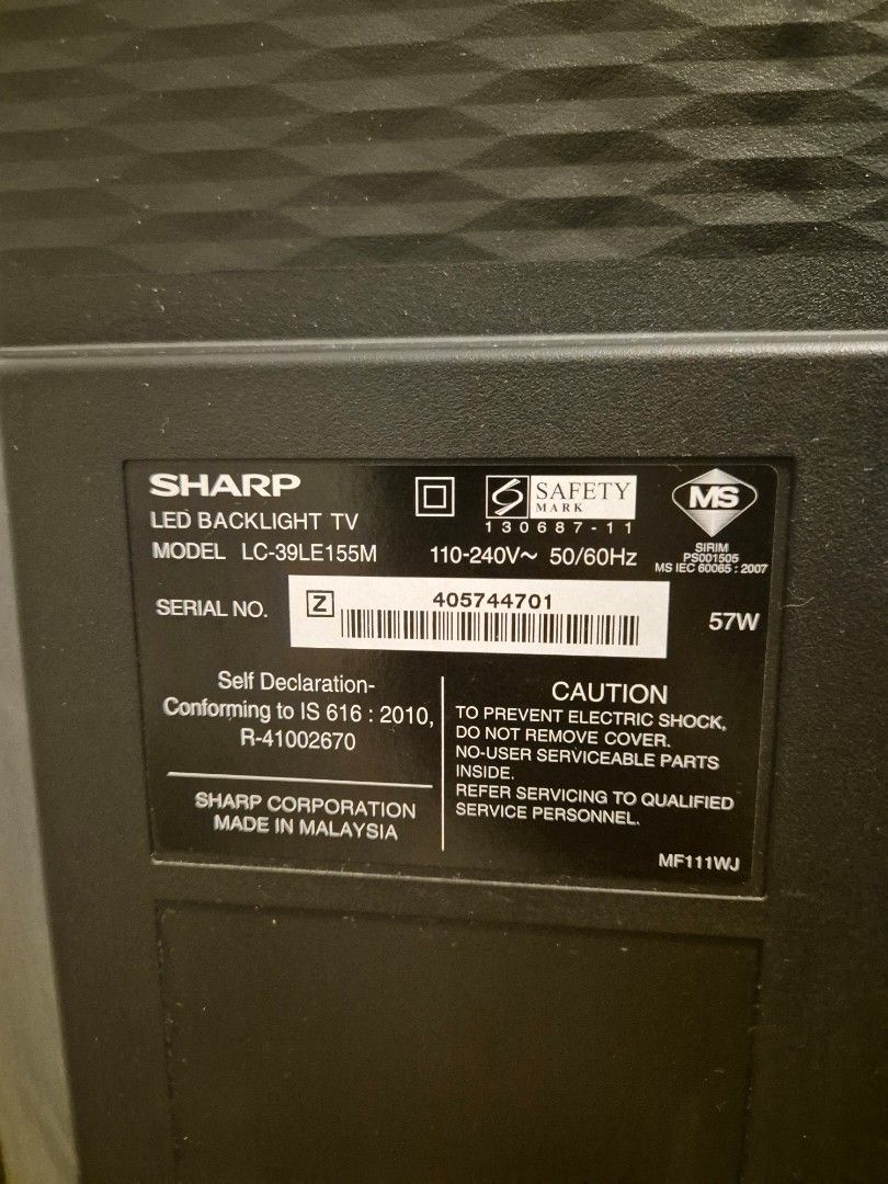 Sharp Aquos 39 inch LED TV Fully working with remote included, TV ...