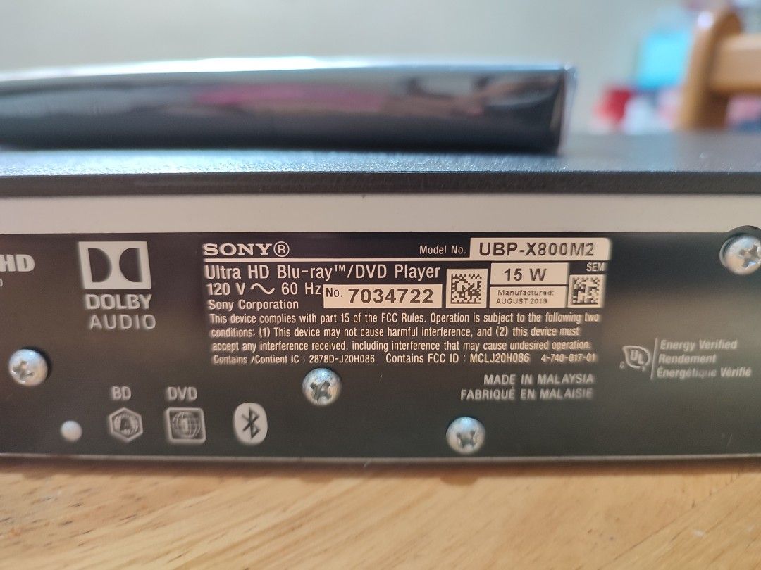 Sony 4K UHD player, TV & Home Appliances, TV & Entertainment, Blu-Ray ...