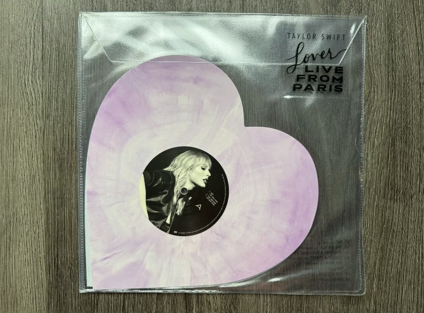 Taylor Swift Lover (Live From Paris) Heart Shaped Vinyl (Brand New ...