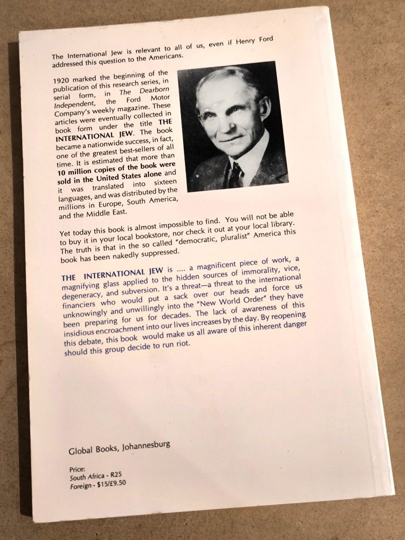 The International Jew Founder Of The FORD Motor Company Henry Ford Book ...