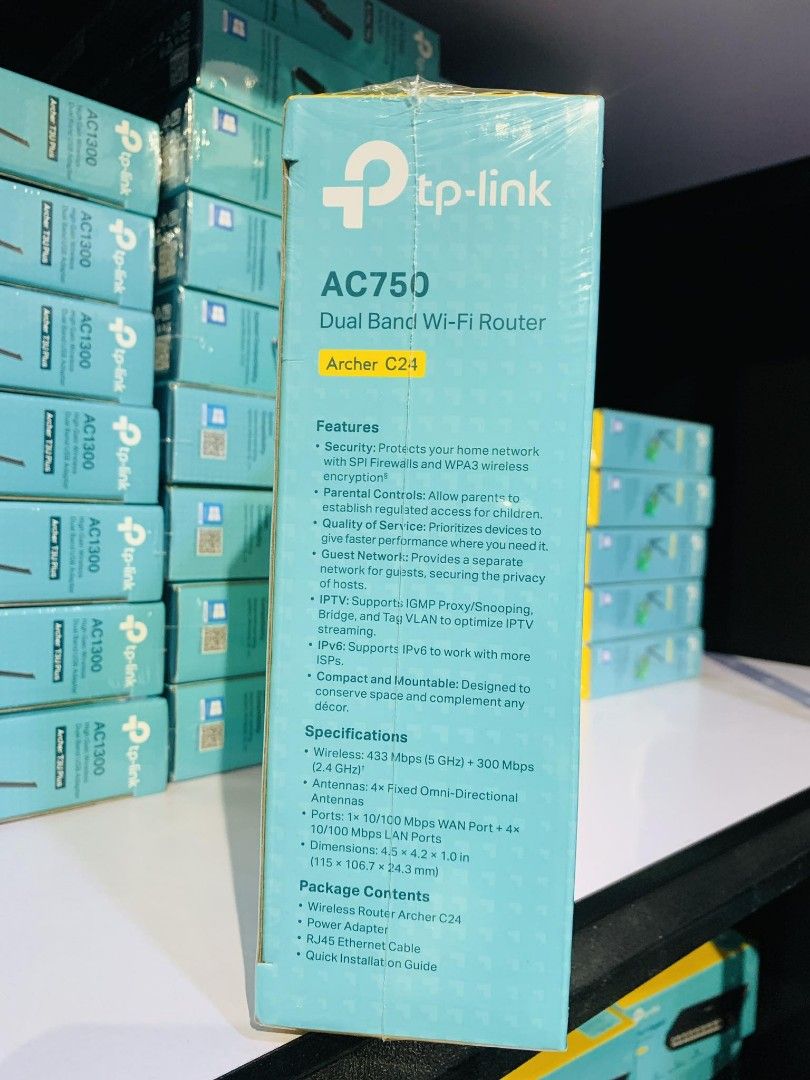 TP-Link Archer C24 AC750 Dual-Band Wireless WiFi Router | Access Point | Extender Repeater TP ...