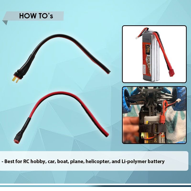 T-PLUG CONNECTOR MALE/ FEMALE DEANS STYLE with 10inc #14-AWG WIRE, BEST ...