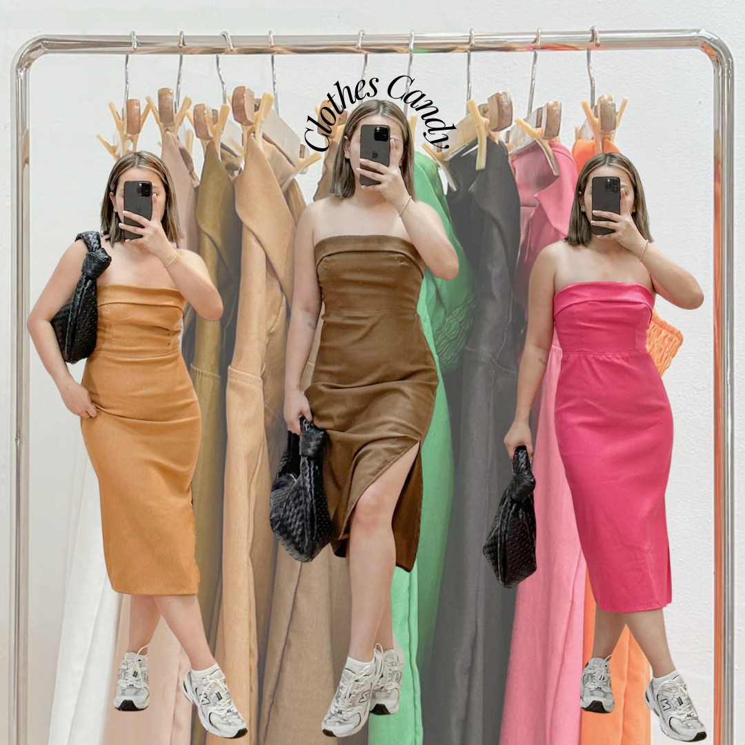 Tube Side Slit Midi Dress Kinney Marlow Dress | Clothes Candy C3, Women ...