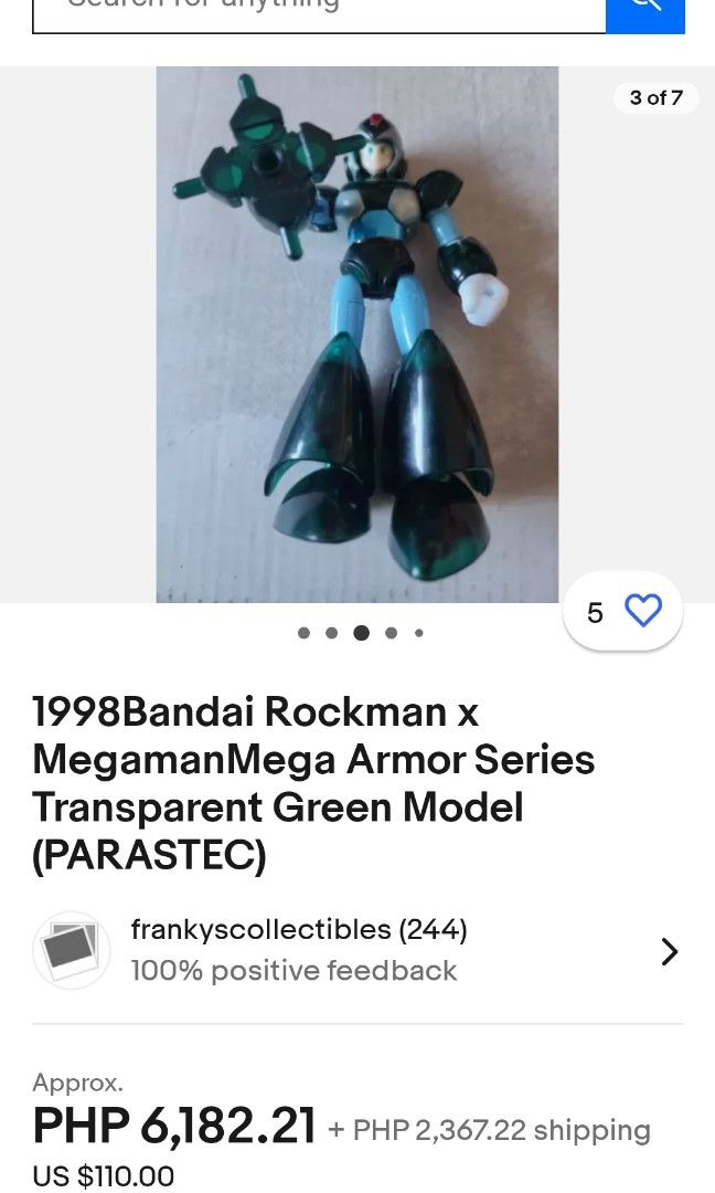 Vintage BANDAI 1998 Capcom Rockman X Mega Armor Series Parastec Bomb ...