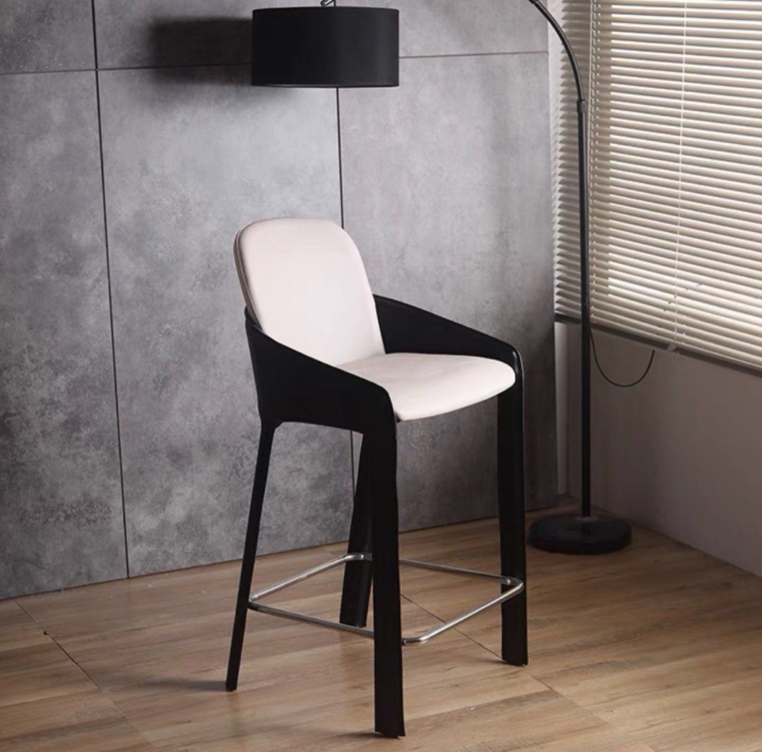 VOMENT Modern Saddle Leather Bar Stool, Furniture & Home Living ...