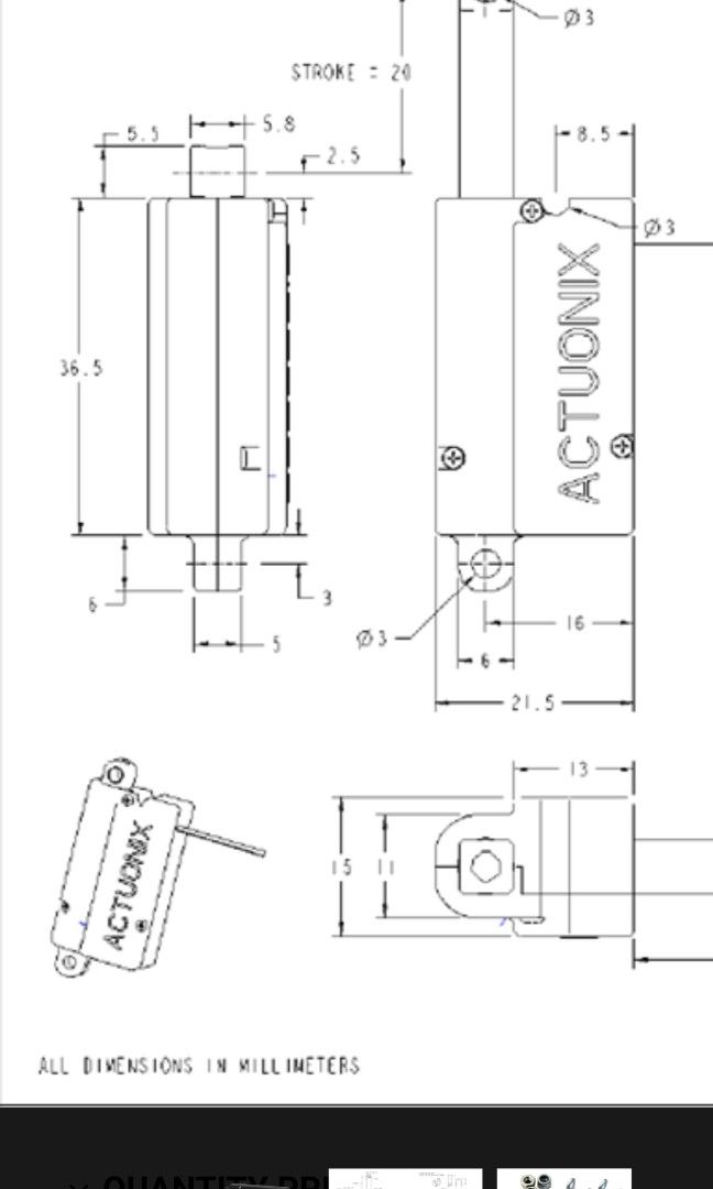 Actuonix PQ12 Micro linear Actuator, Everything Else, Others on Carousell