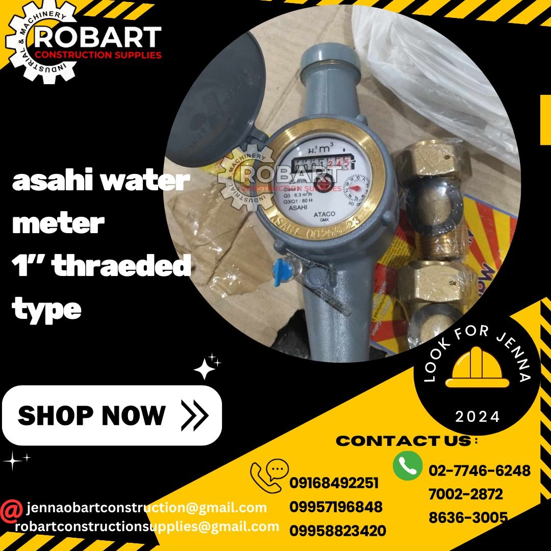 asahi water meter threaded size: 1'' WITH MAYNILAD CERTIFICATE ...