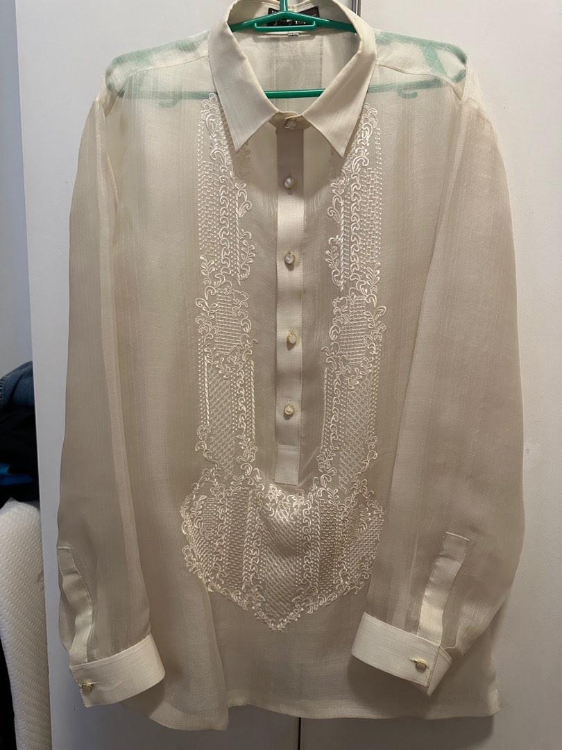Barong Tagalog in Large, Men's Fashion, Tops & Sets, Formal Shirts on ...