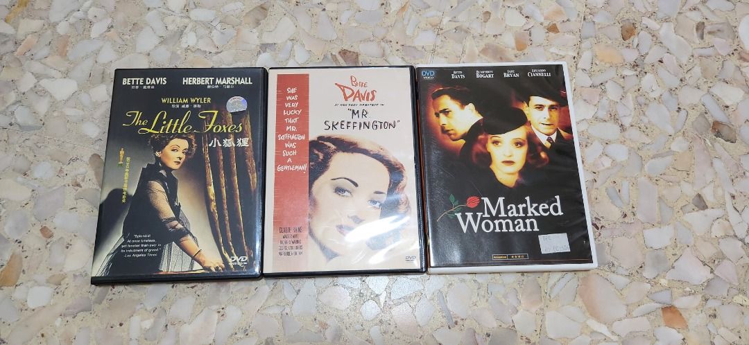 Bette Davis - Classic Movies DVDs - The Little Foxes, Mr Skeffington, Marked Woman, Hobbies ...