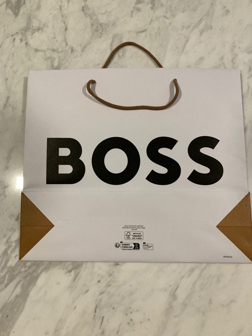 Hugo Boss paper bag, Luxury, Accessories on Carousell