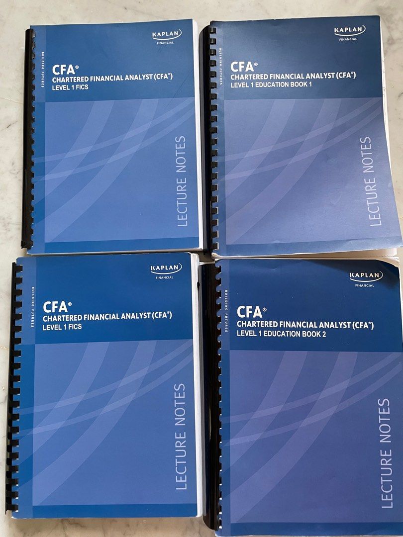 CFA Level 1 Lecture Notes, Hobbies & Toys, Books & Magazines, Textbooks ...