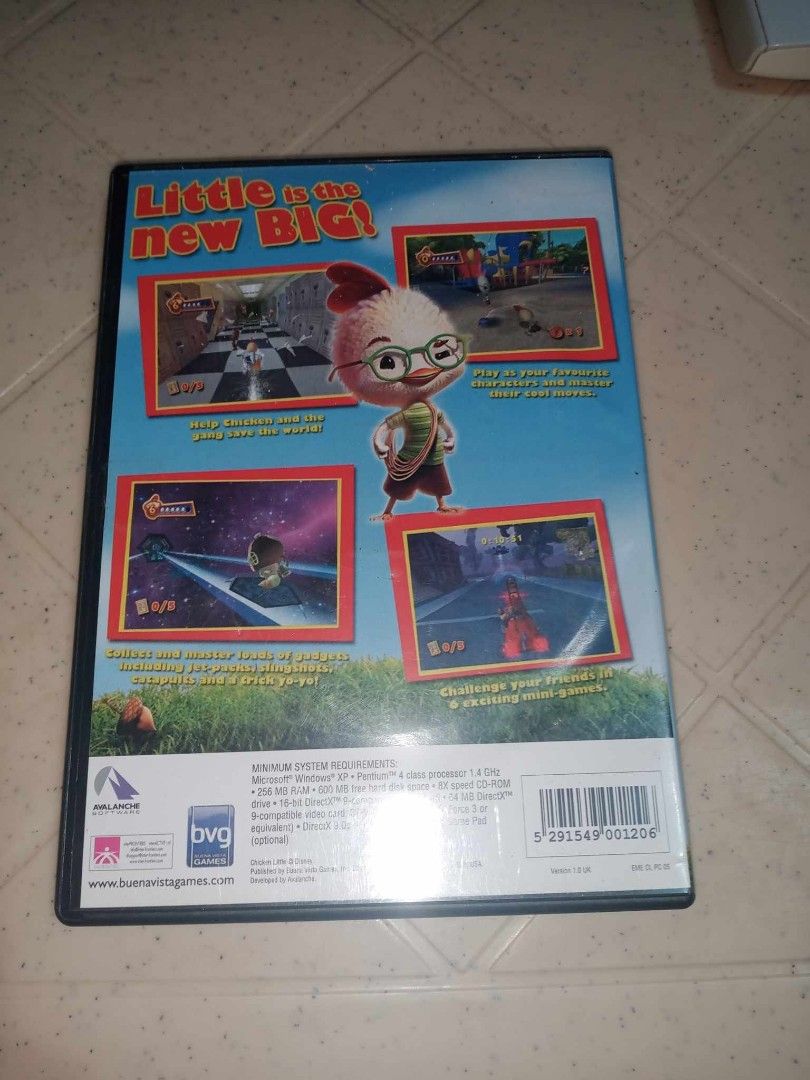 Chicken Little PC CD Disney BVG Games Video Game DVD for Kids Children ...