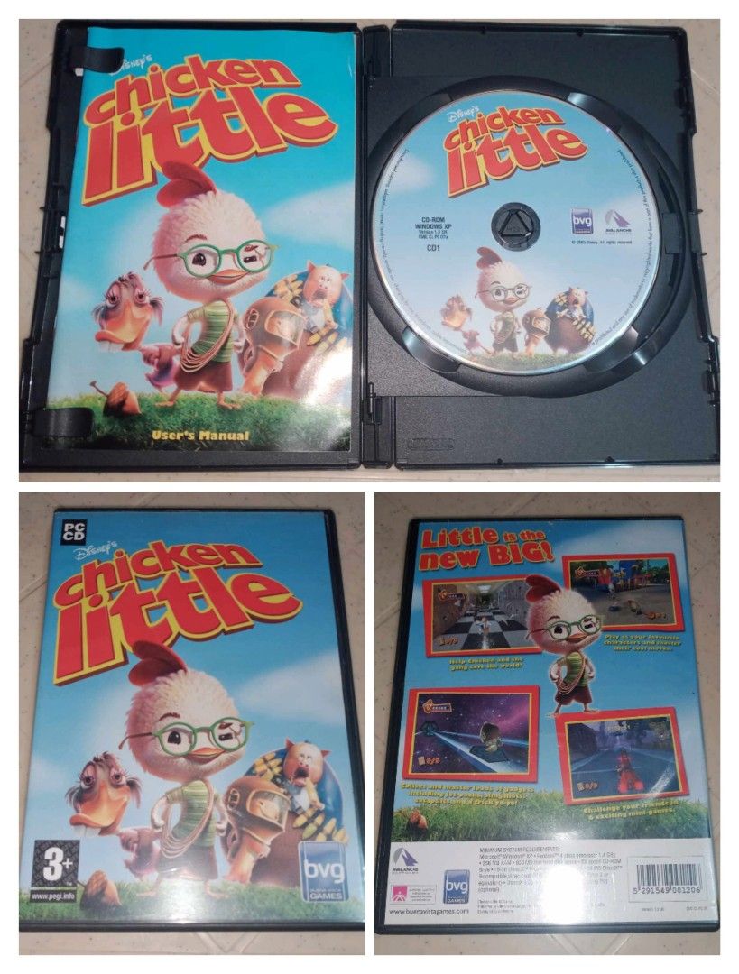 Chicken Little PC CD Disney BVG Games Video Game DVD for Kids Children ...