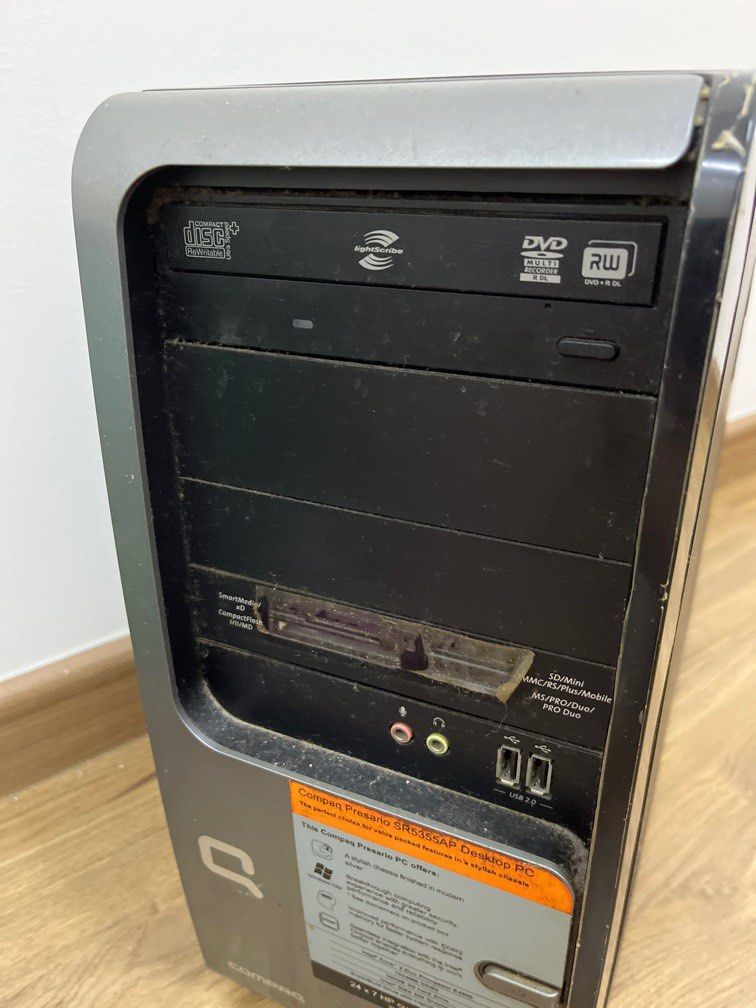 Compac cpu with motherboard and dvd writer, Computers & Tech, Desktops ...