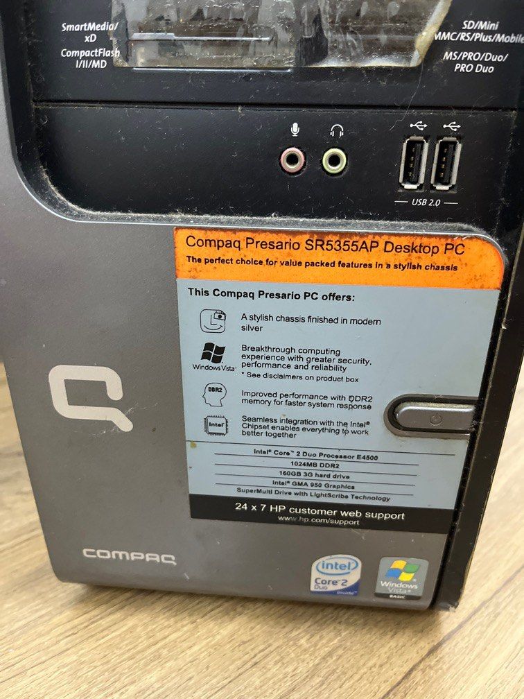 Compac cpu with motherboard and dvd writer, Computers & Tech, Desktops ...