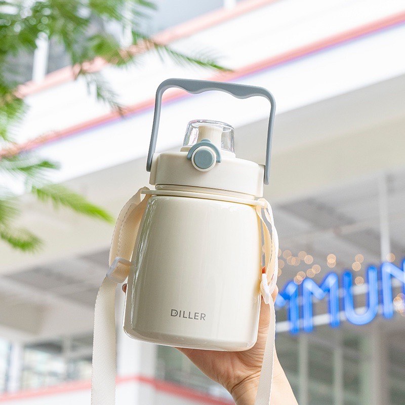 Diller Vintage Large Capacity Thermo Water Bottle 1100ml, Everything ...