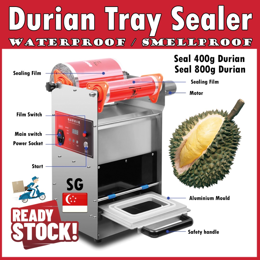 Durian Tray Sealer Roll Film Tray Sealing Machine Top Seal Machine ...