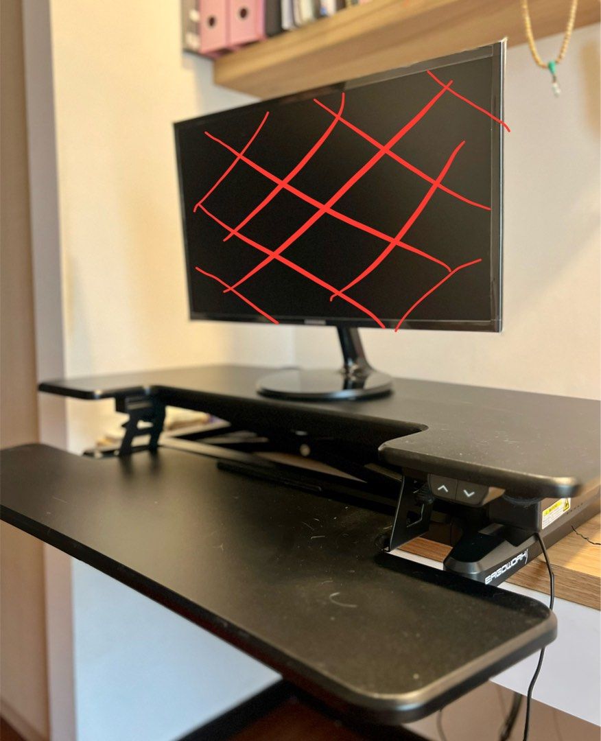 ERGOWORKS EW-EMT107 Electric Sit Stand Desk Converter, Computers & Tech ...