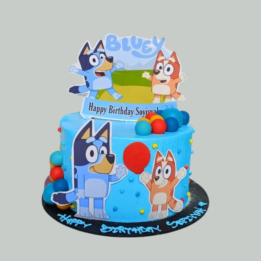 Halal-Certified Bluey Birthday Bash Cake, Food & Drinks, Homemade Bakes ...