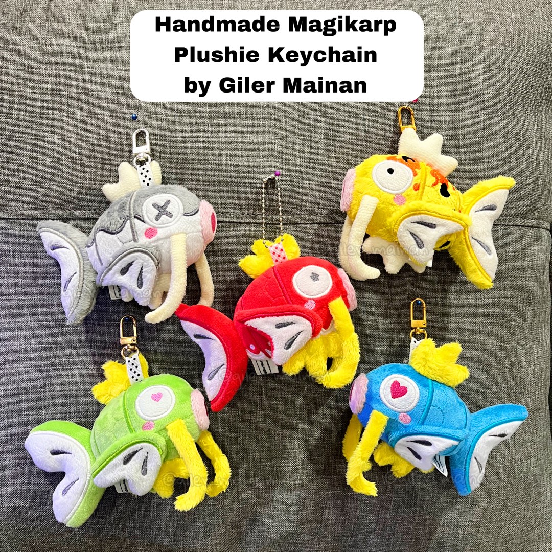 Handmade Pokemon Magikarp Plushie Keychain, Hobbies & Toys, Toys ...