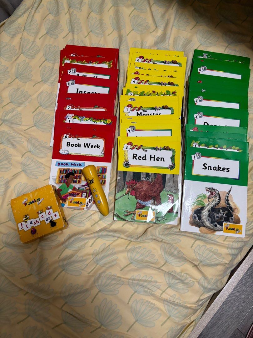 Jolly Phonic - 3 Level (Red, Yellow and Greens) with cards & reading ...