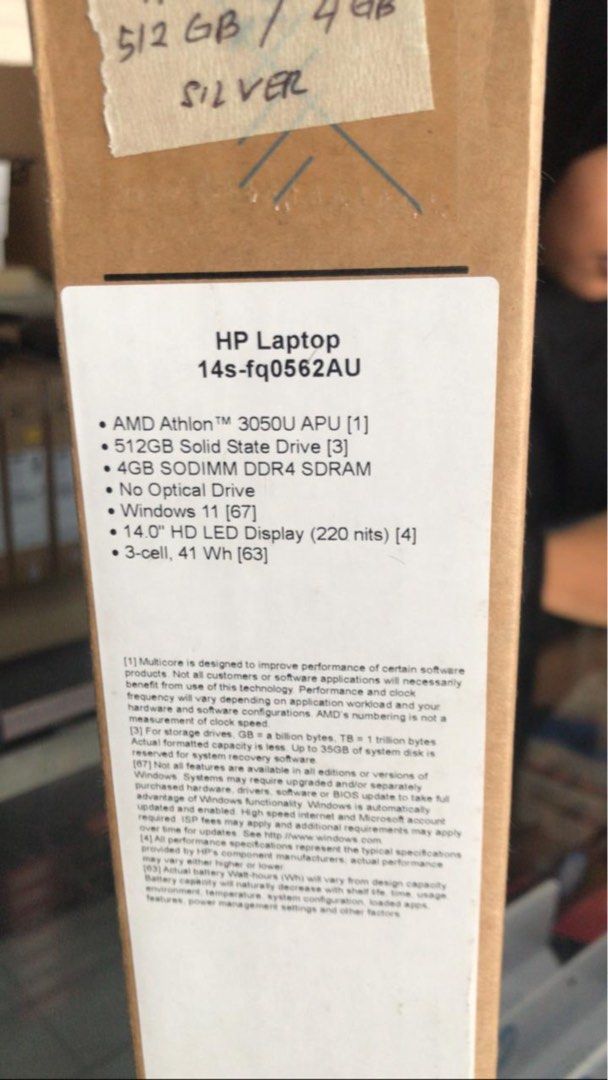 LAPTOP HP (AMD Athlon TM 3050U APU [1]), Elektronik, Komputer, Laptop ...