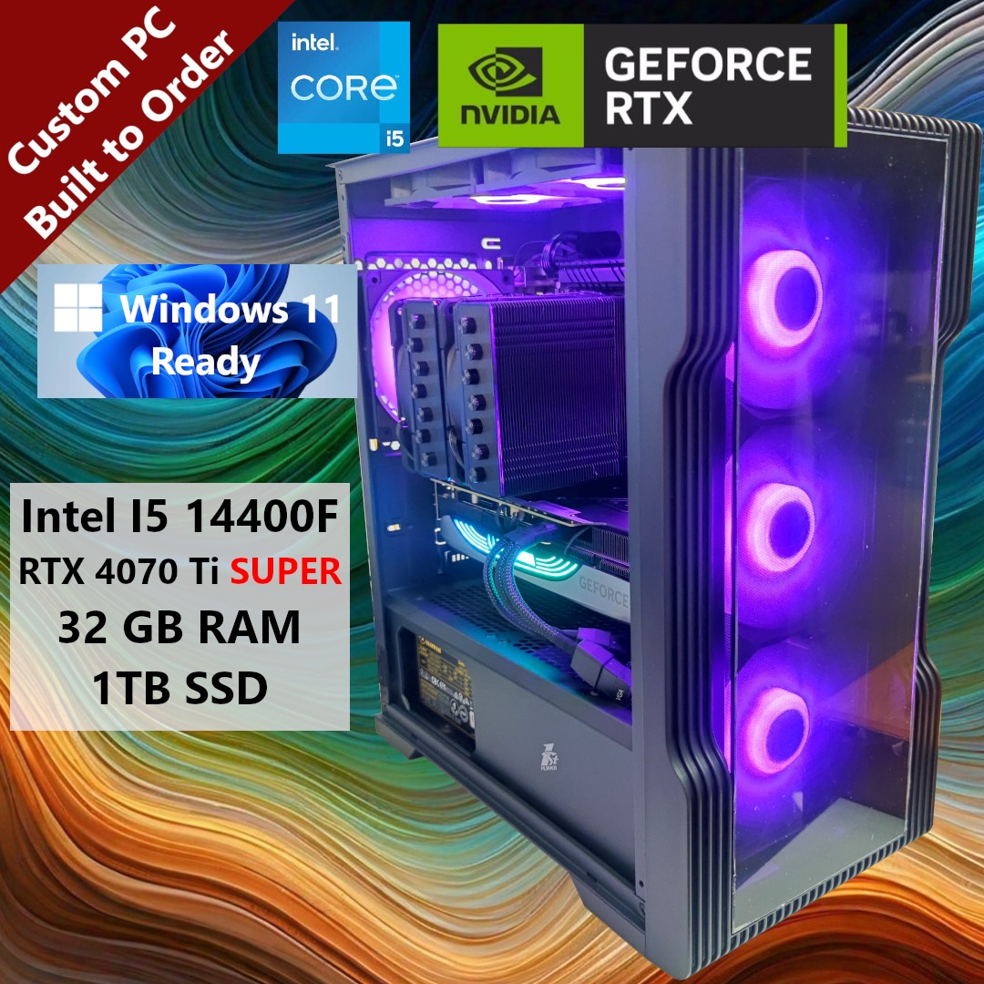 LATEST 14 Gen RTX 4070 Ti SUPER Intel Core I5 14400F Budget Gaming ...