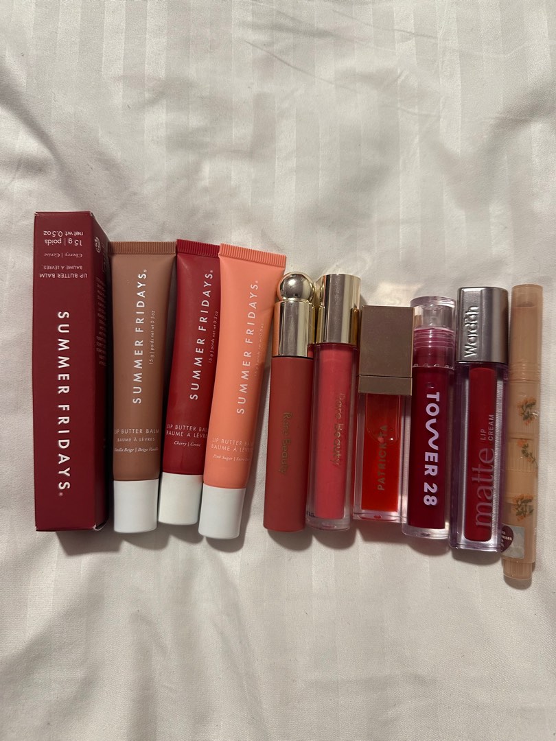 lip product makeup clearance/decluttering (summer fridays, tower 28 ...