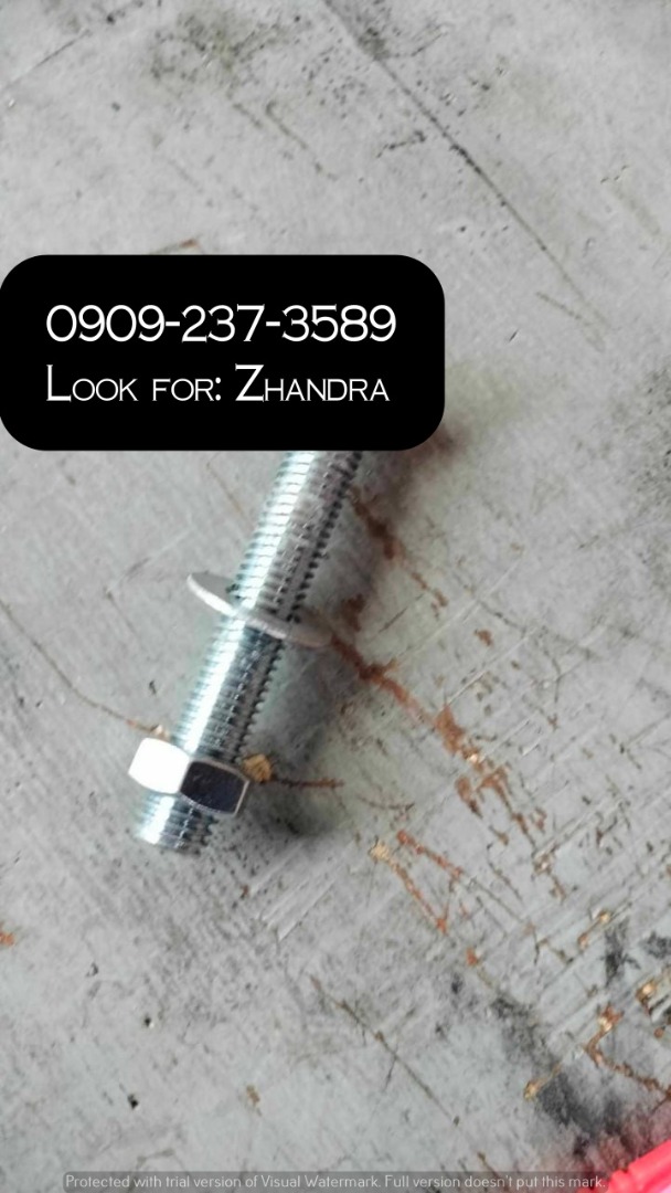 MACHINE BOLT FULL THREADED W/ NUT & WASHER, Commercial & Industrial ...