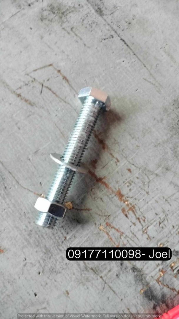 Machine bolt (full threaded) w/nut&washer, Commercial & Industrial ...