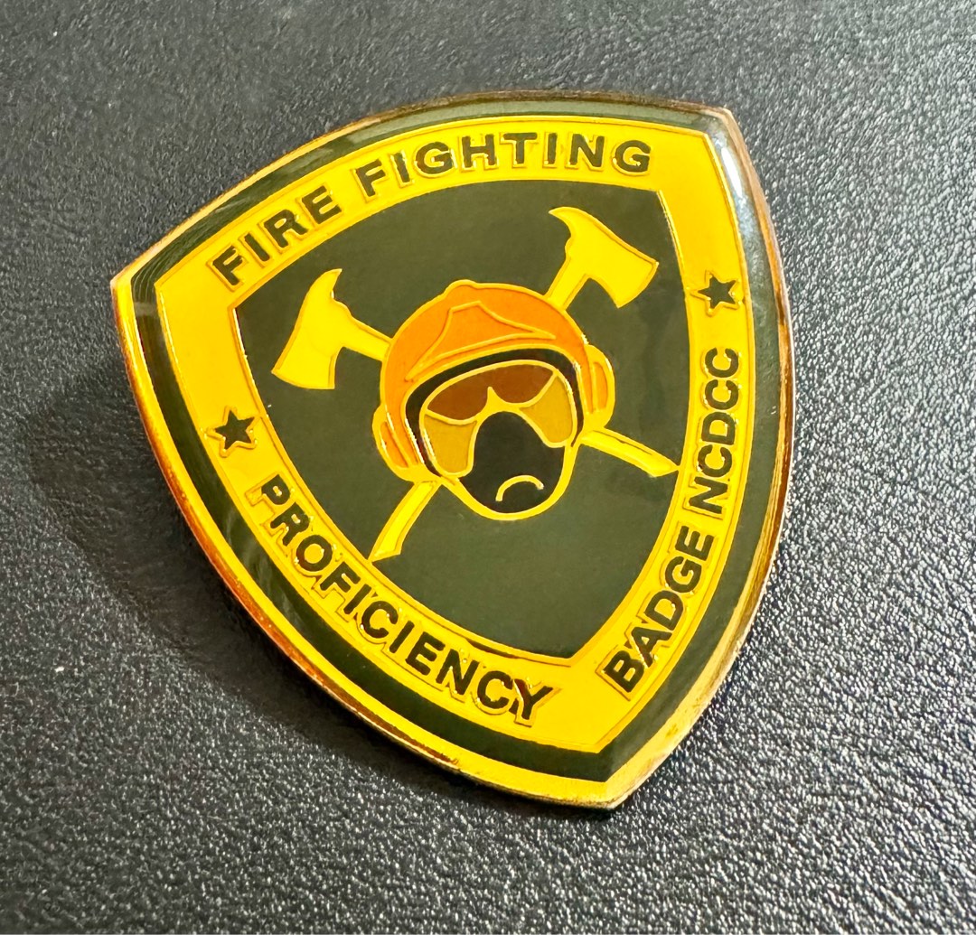 NCDCC Number 3 Fire Fighting Badge, Hobbies & Toys, Memorabilia ...