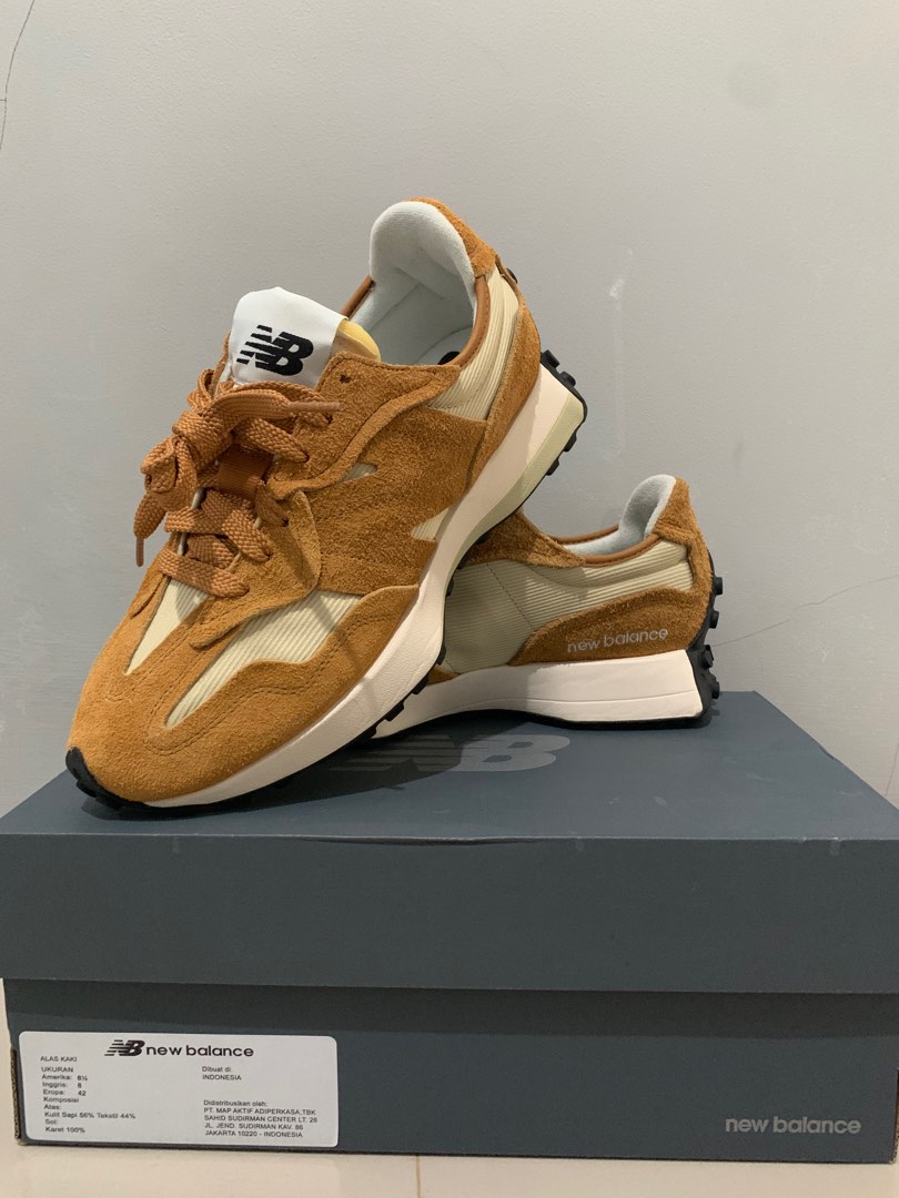 New balance 327 caramel brown baru newww, Fesyen Pria, Sepatu ...