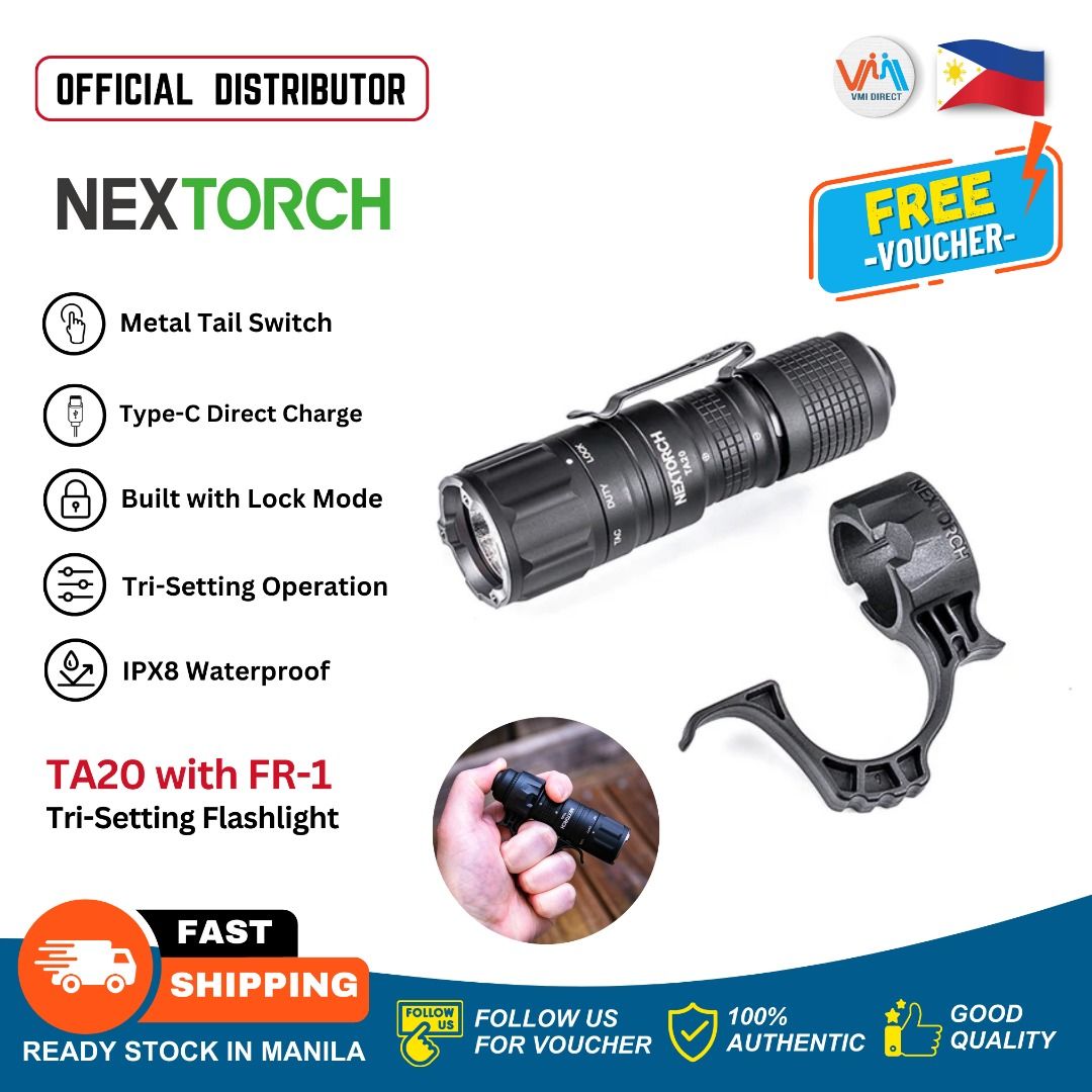 Nextorch TA20 with FR-1 High Power LED Rechargeable Flashlight ...