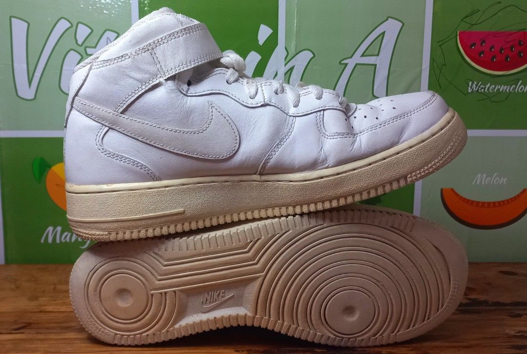 Nike Air Force 1 full white, Fesyen Pria, Sepatu , Sneakers di Carousell