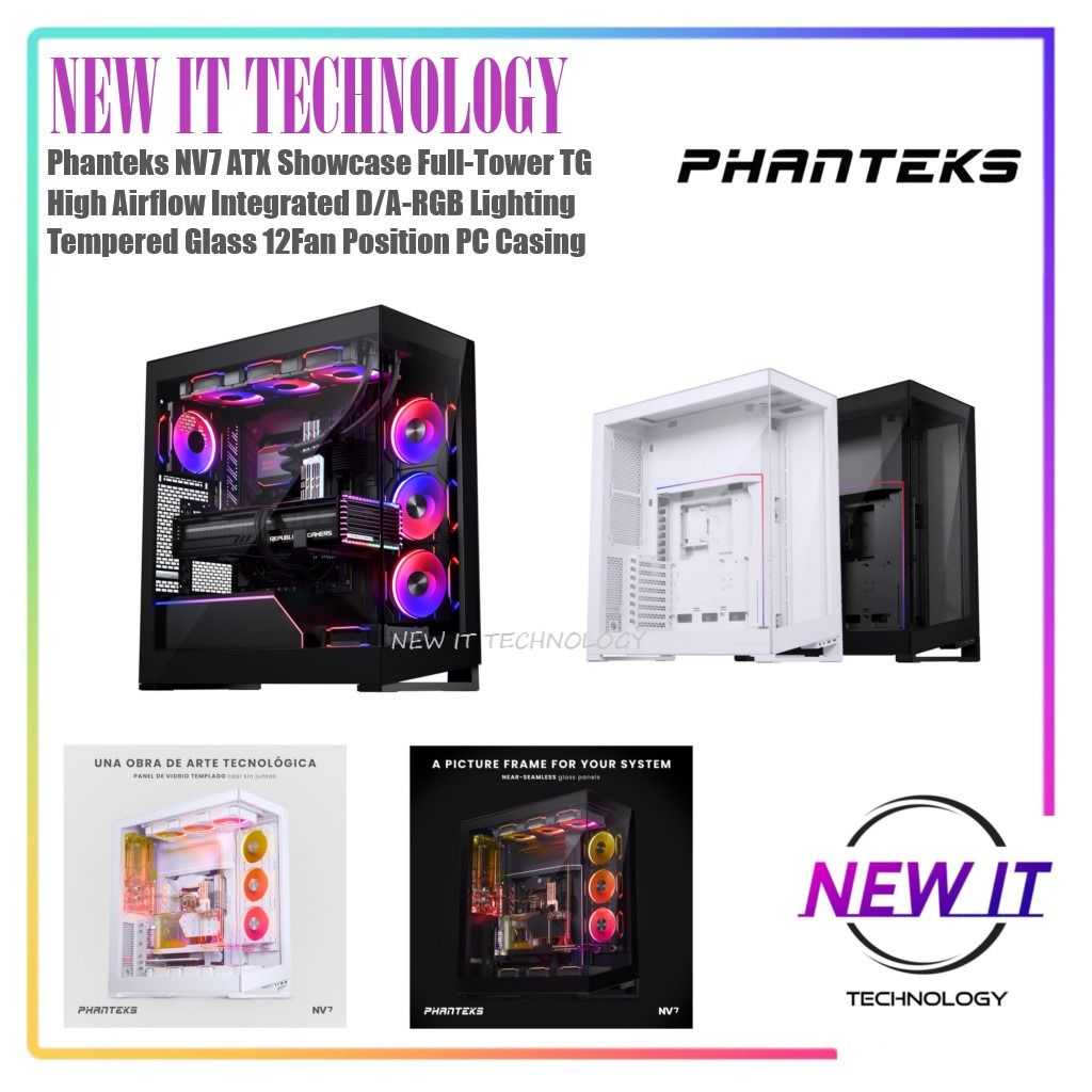 Phanteks ATX NV5&EATX NV7&NV9 Showcase High Airflow Integrated D/A-RGB ...