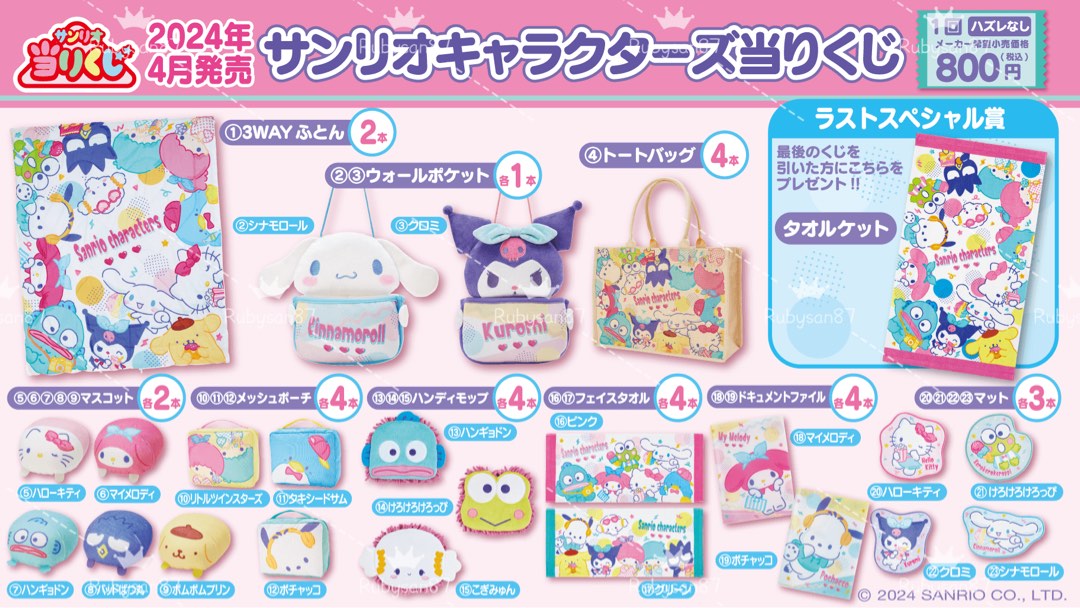Sanrio Characters 2024 April Kuji, Hobbies & Toys, Memorabilia ...
