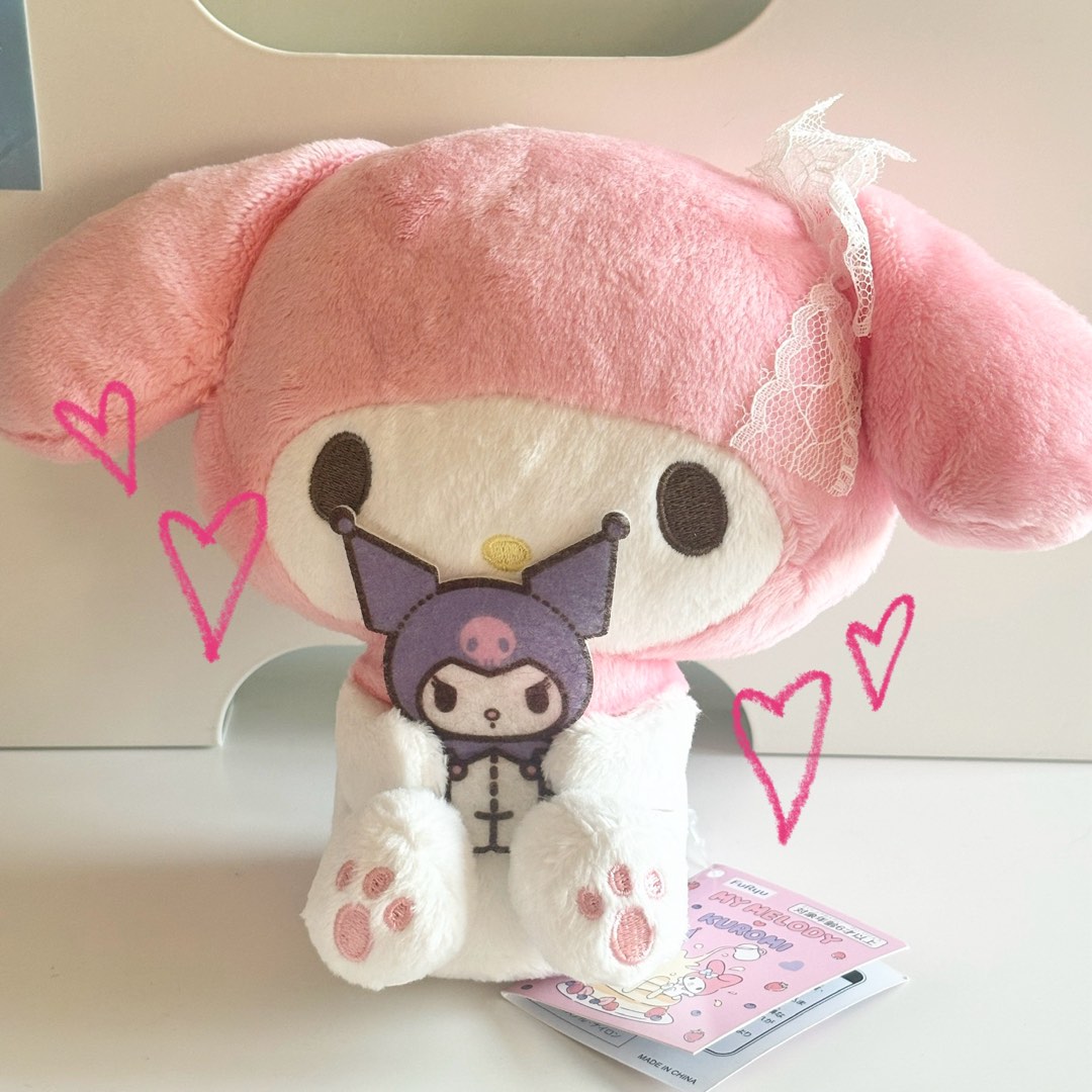 sanrio mymelody holding kuromi plush, Hobbies & Toys, Toys & Games on ...