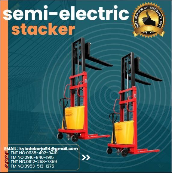 Semi Electric Automatic Stacker Forklift Manual Stacker 1 Ton ...