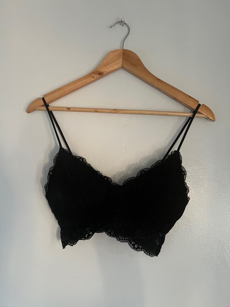 Sexy Bench Black Lace Bralette, Women's Fashion, Undergarments ...