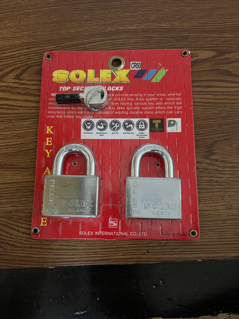 Solex Premium Padlock CR 50, Furniture & Home Living, Security & Locks ...