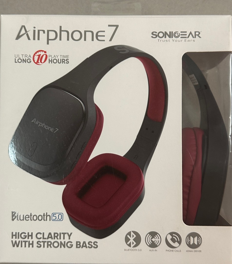 SonicGear Airphone 7 Bluetooth Audio Headphone, Audio, Headphones ...