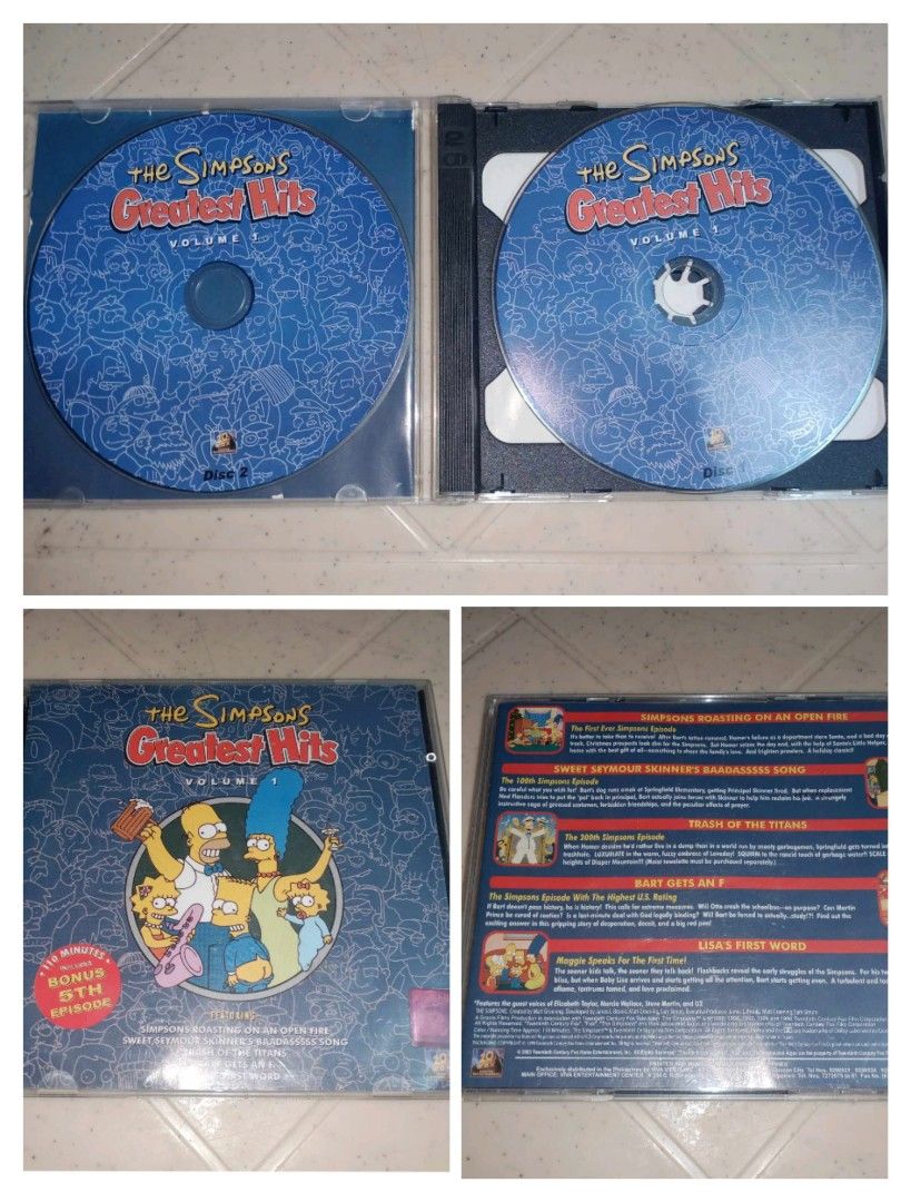 The Simpsons Greatest Hits Video CD VCD Cartoon TV Show Vintage ...