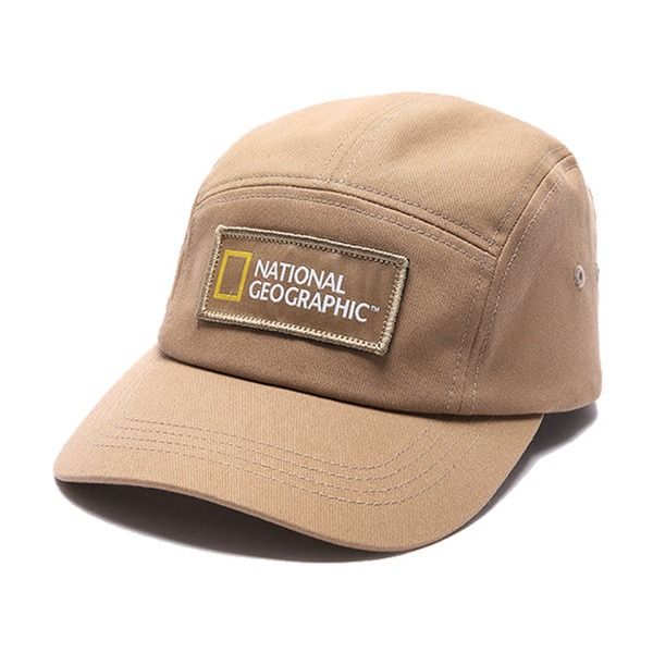 Topi National Geographic Logo Camp Cap Hat N181UHA060 Black Beige ...
